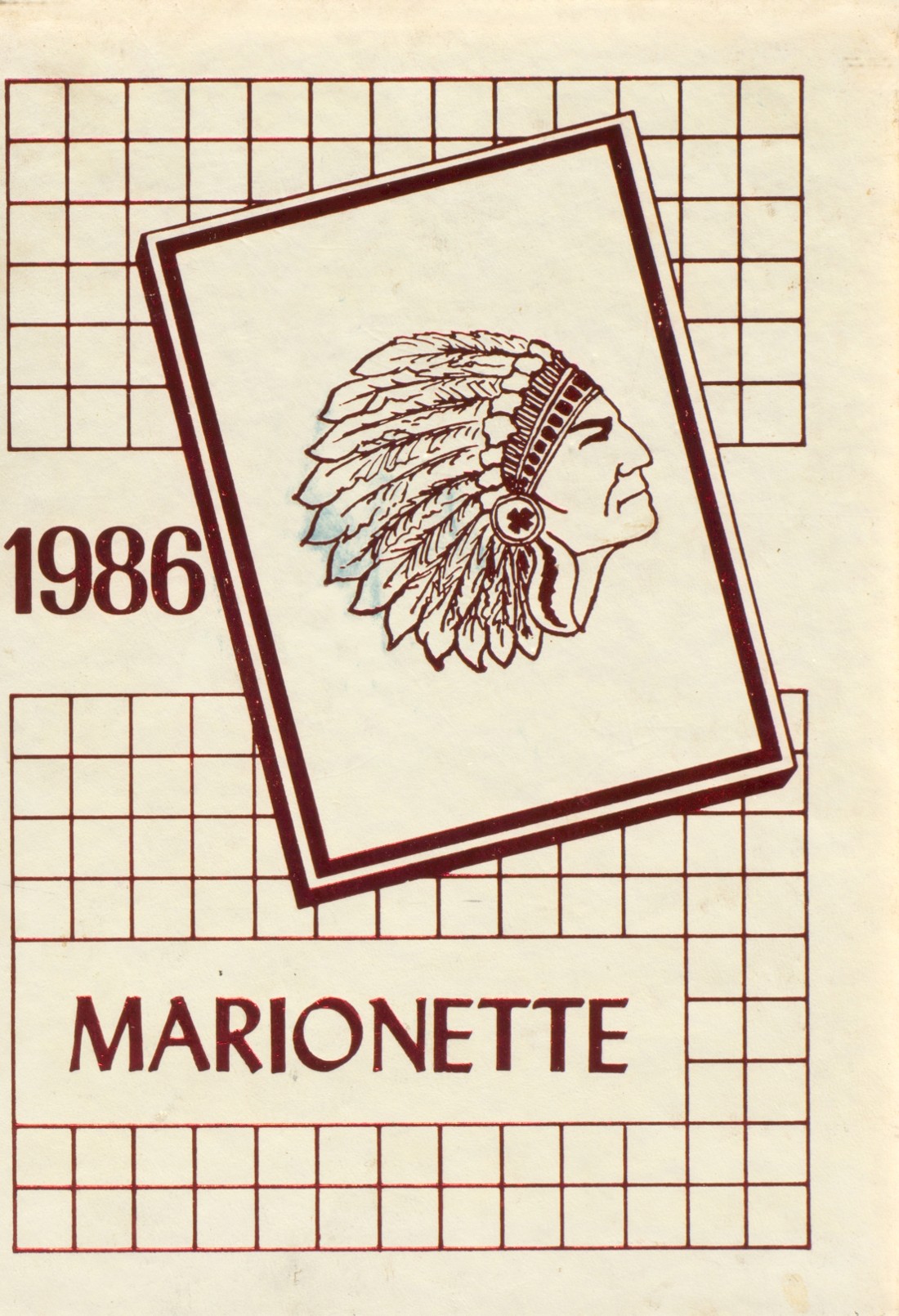 1986 yearbook from Marion County High School from Guin, Alabama for sale