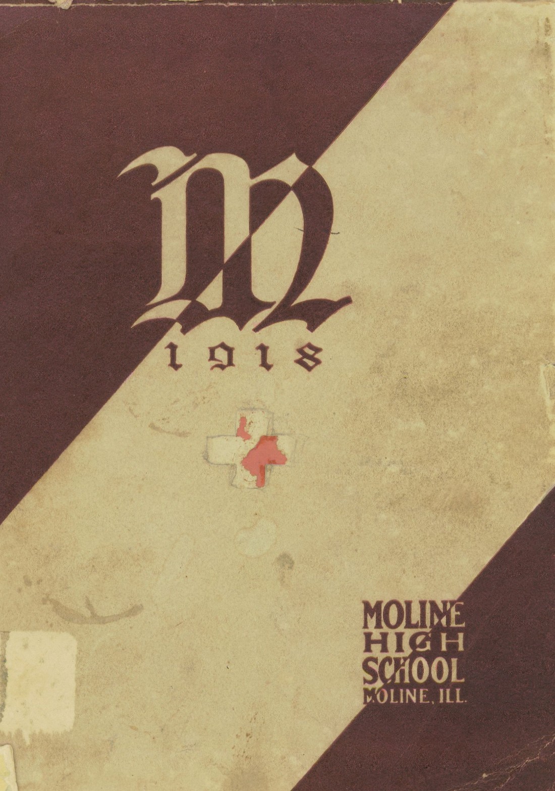 1918 yearbook from Moline High School from Moline, Illinois for sale