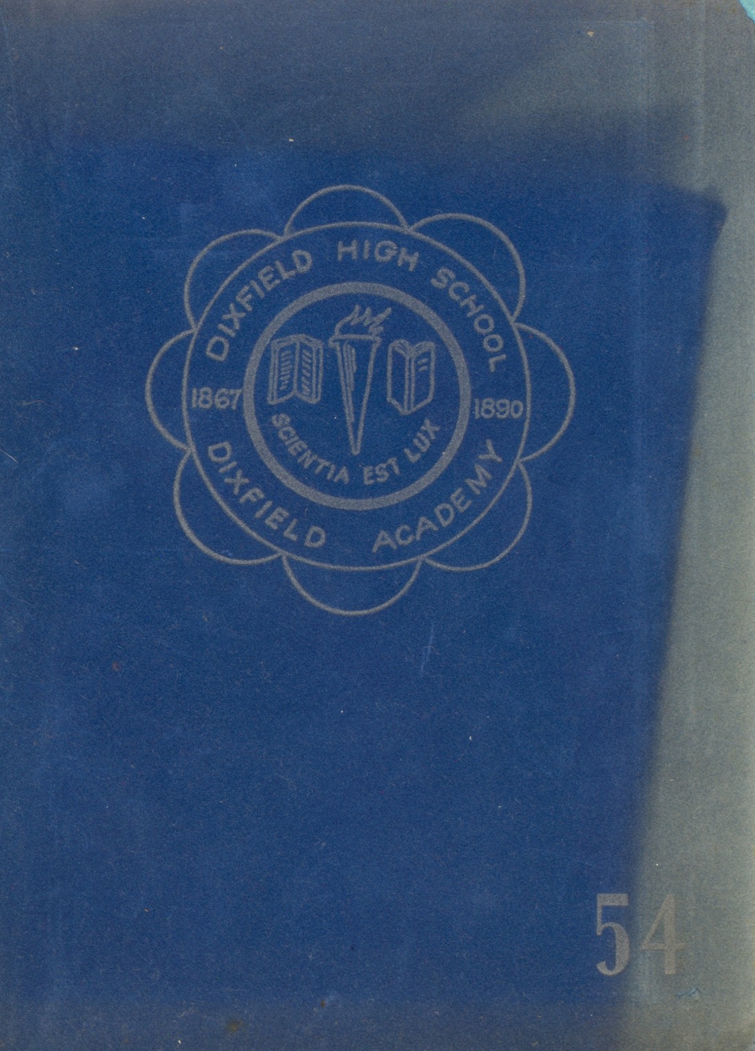 1954 yearbook from Dirigo High School from Dixfield, Maine for sale