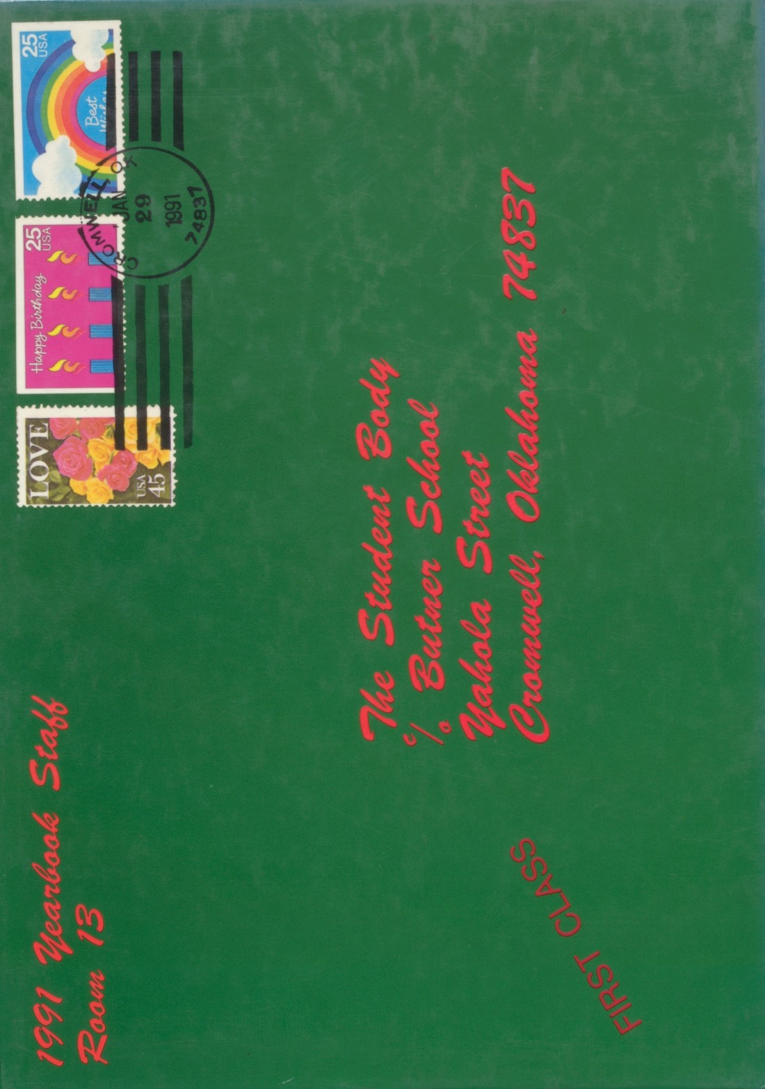 1991 yearbook from Butner High School from Cromwell, Oklahoma for sale