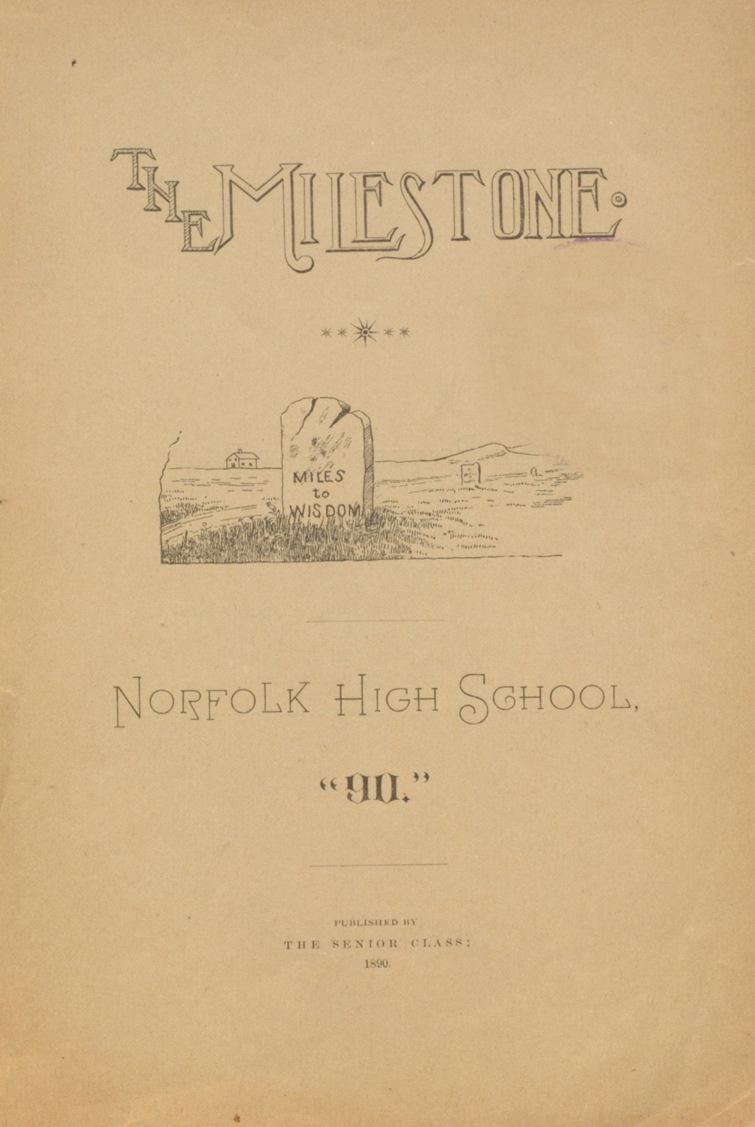 1890 yearbook from Norfolk High School from Norfolk, Nebraska