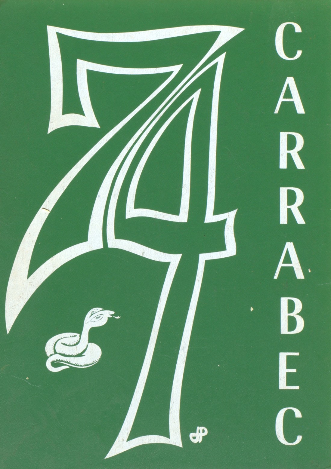 1974 yearbook from Carrabec High School from North anson, Maine for sale