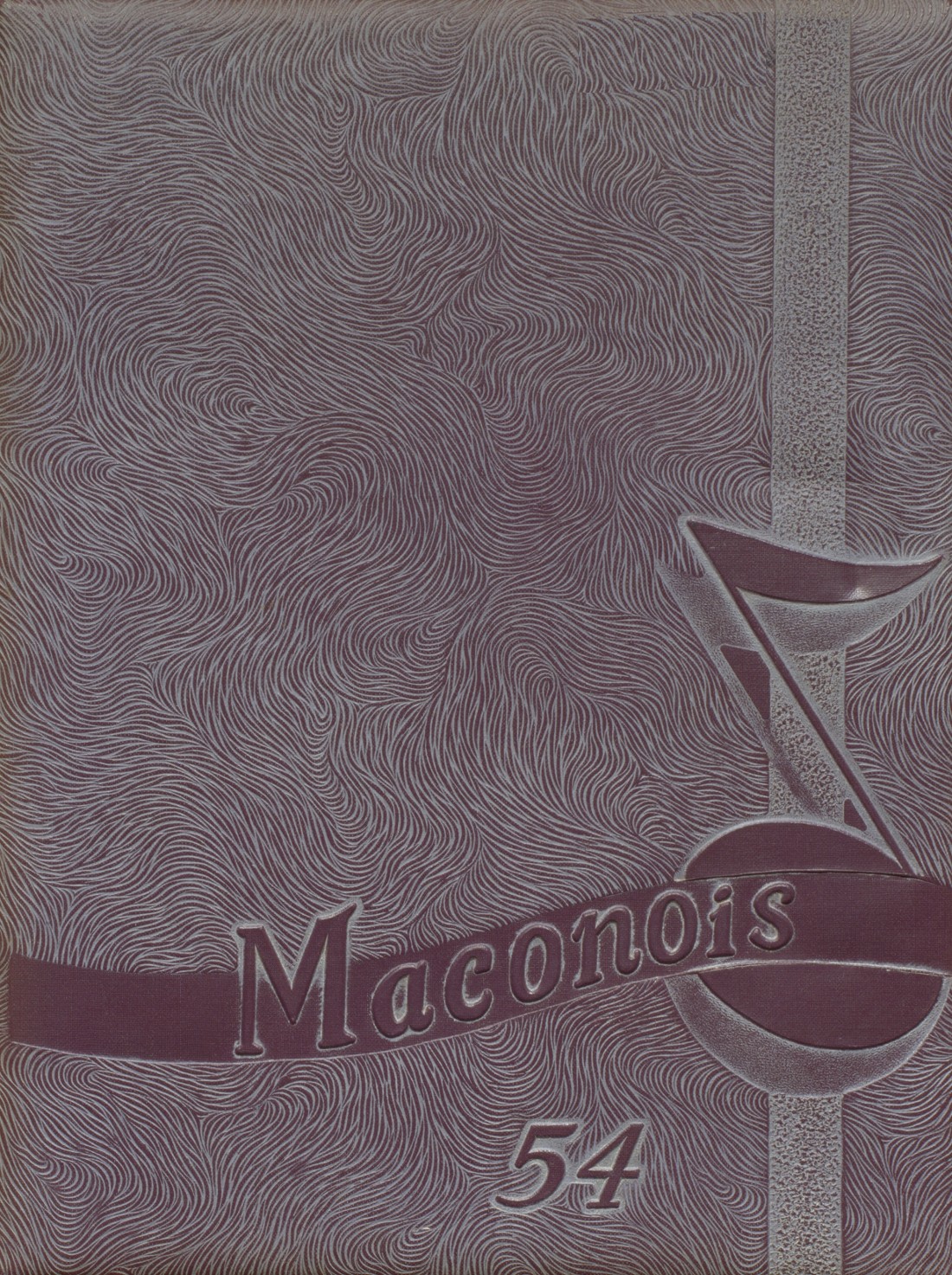 1954 yearbook from Macon High School from Macon, Illinois for sale