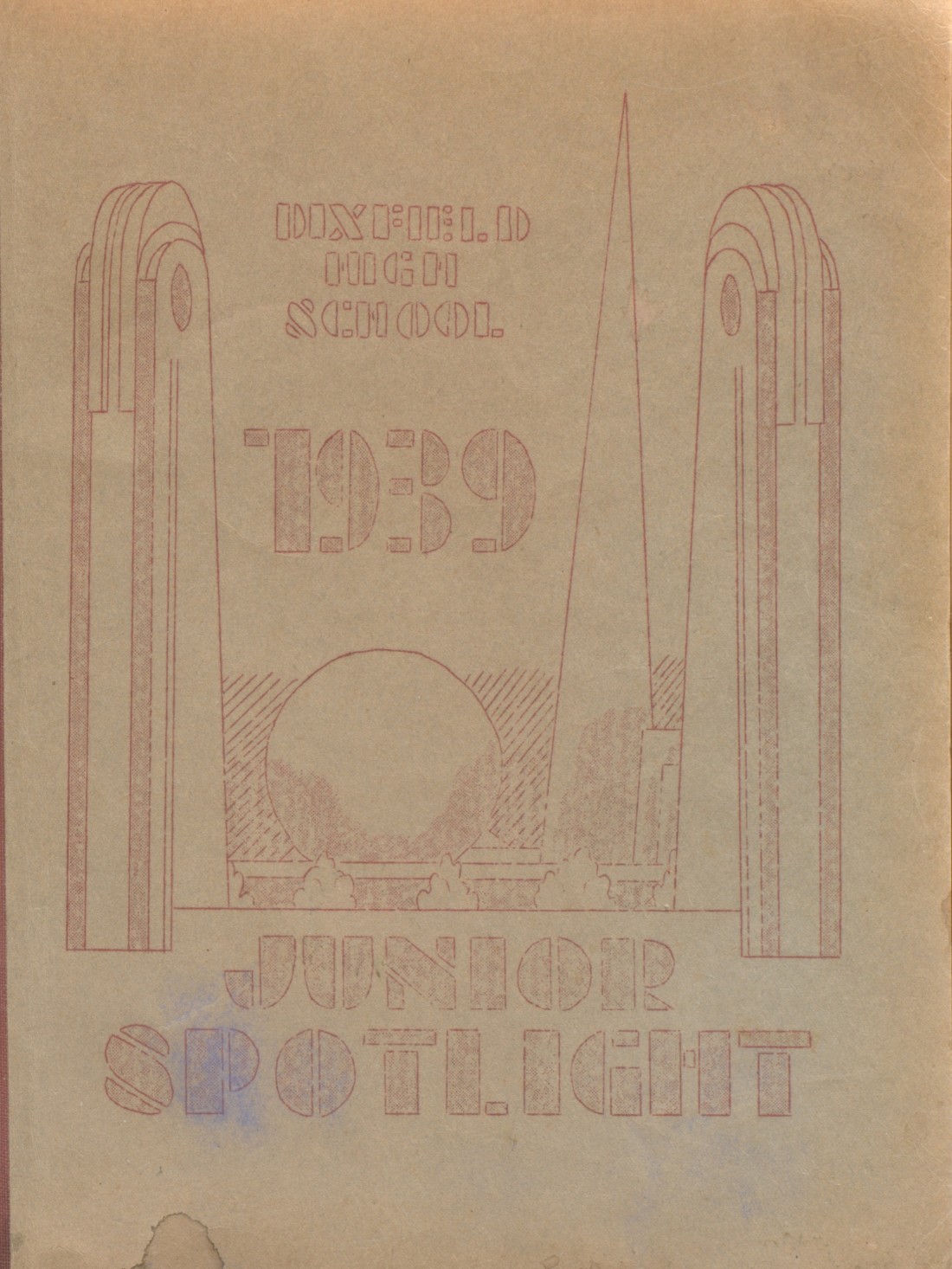 1939 yearbook from Dirigo High School from Dixfield, Maine for sale