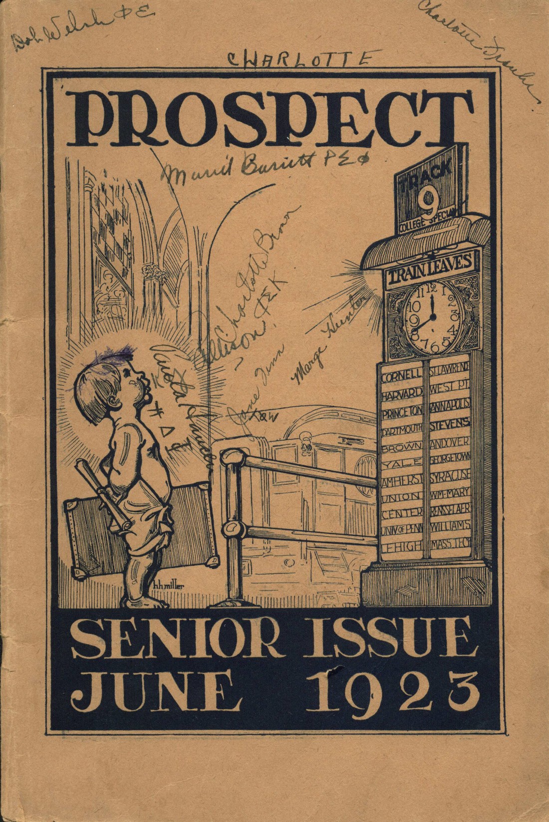 1923 yearbook from Manual Training High School from Brooklyn, New York