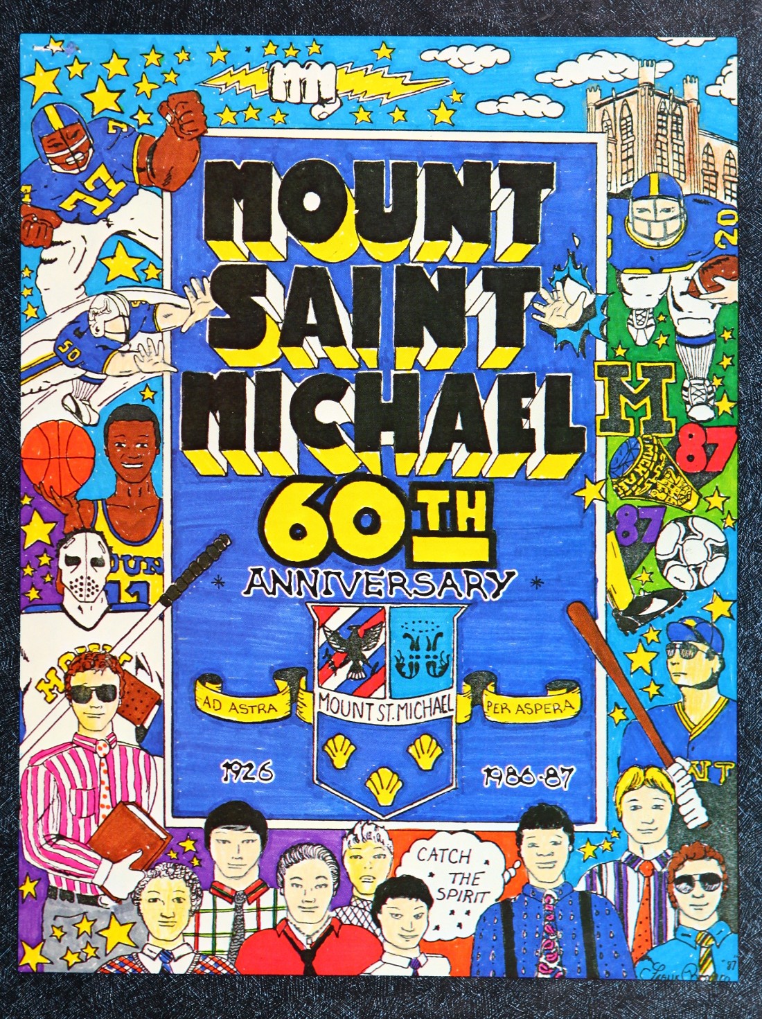 1987 yearbook from Mt. St. Michael Academy from Bronx, New York