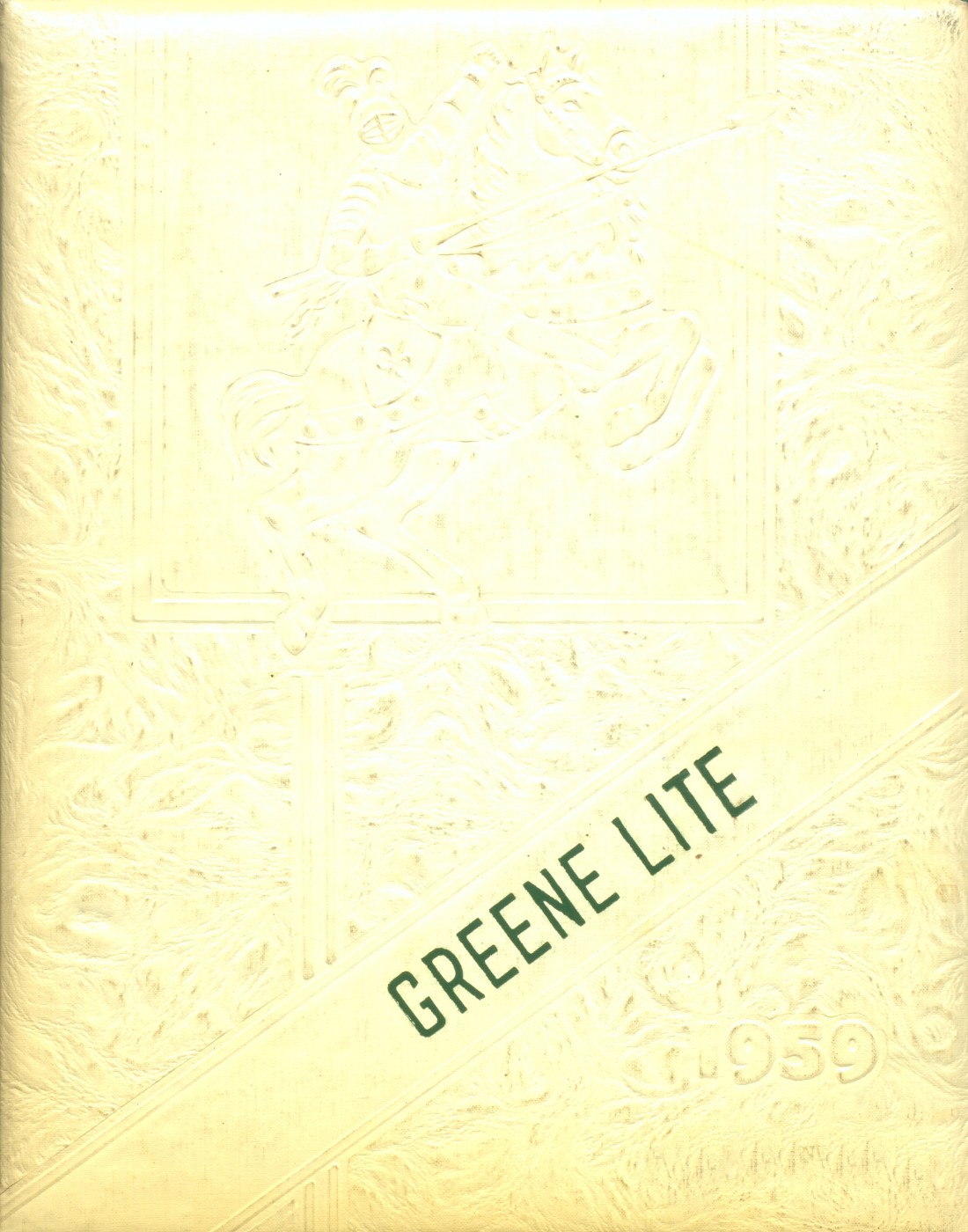 1959 yearbook from Central High School from Greene, New York for sale