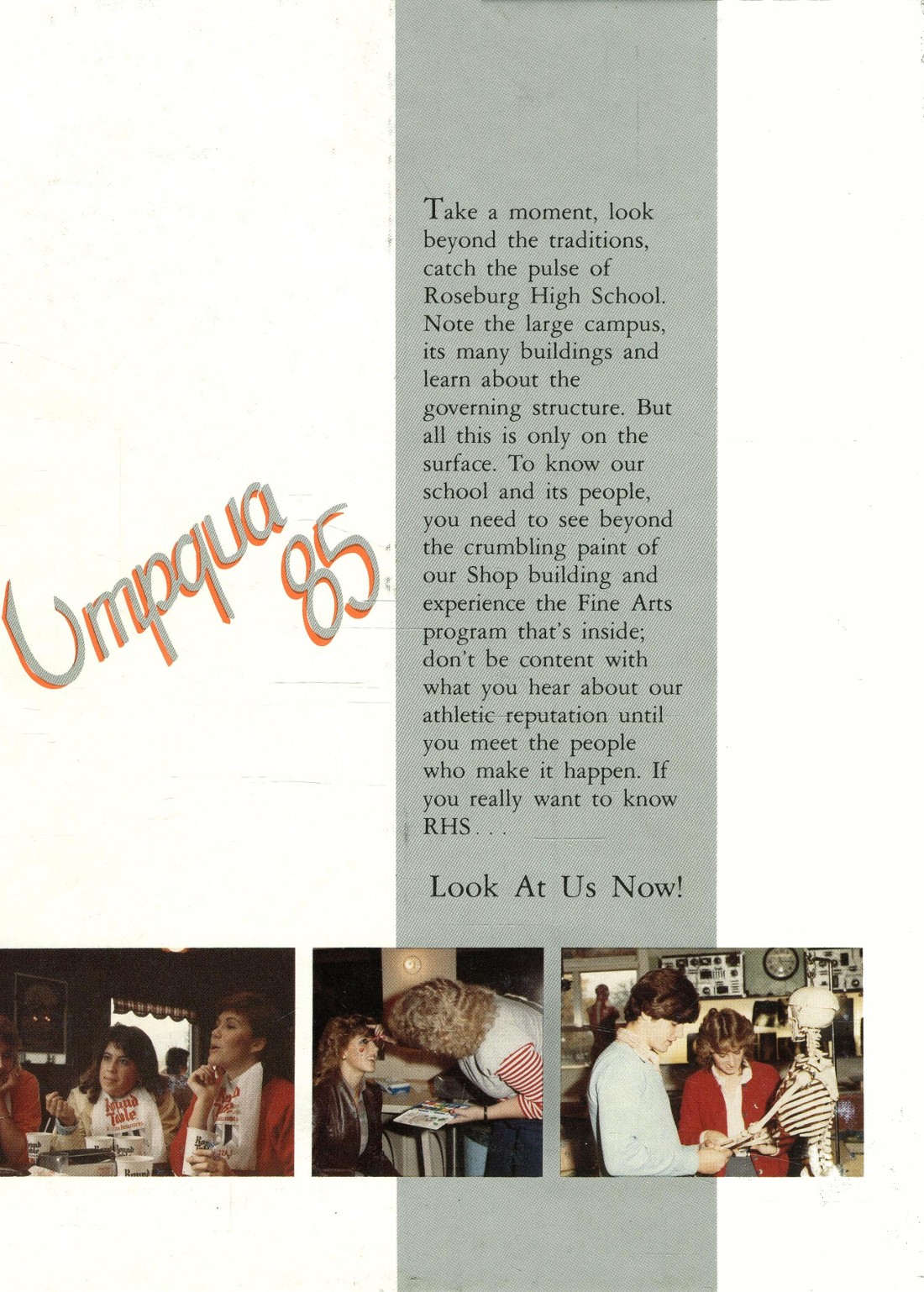 1985 yearbook from Roseburg High School from Roseburg, Oregon for sale