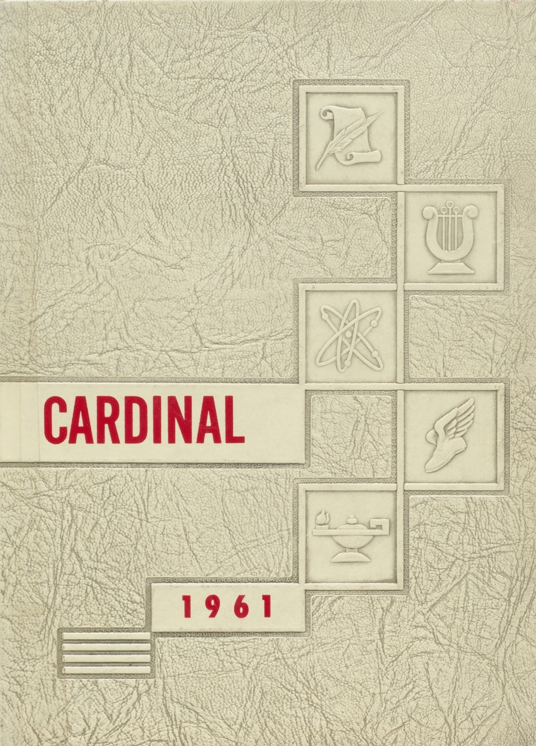 1961 yearbook from Cardinal High School from Eldon, Iowa for sale