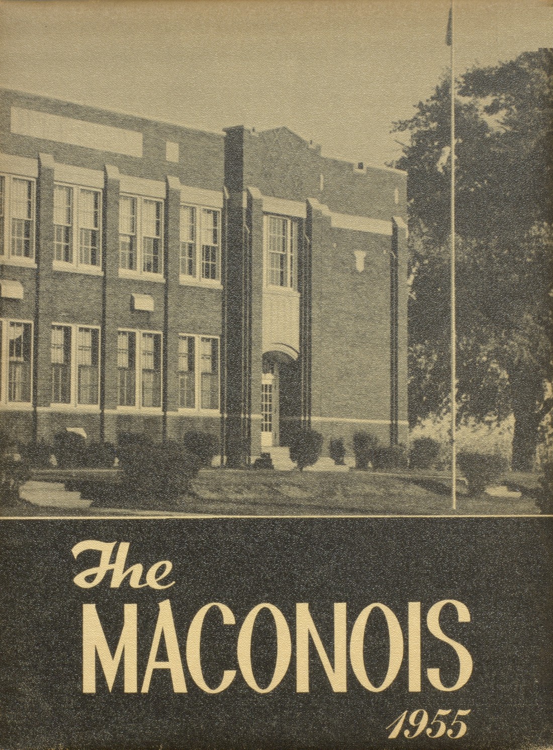 1955 yearbook from Macon High School from Macon, Illinois for sale