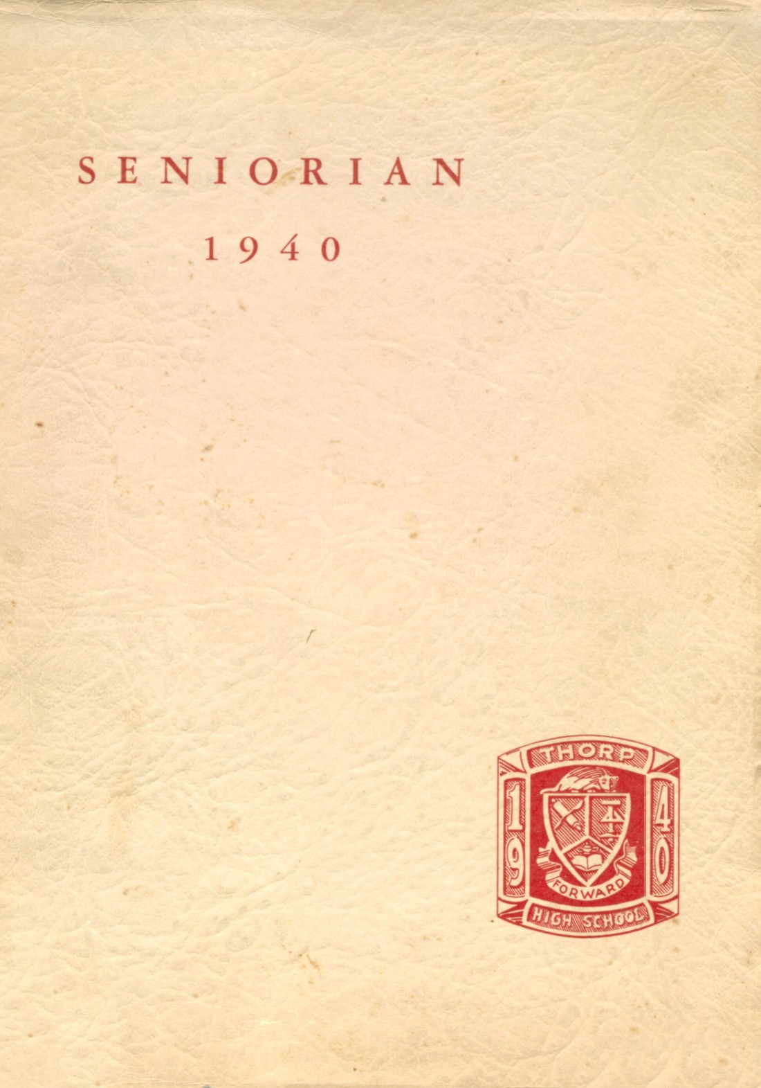 1940 yearbook from Thorp High School from Thorp, Wisconsin for sale