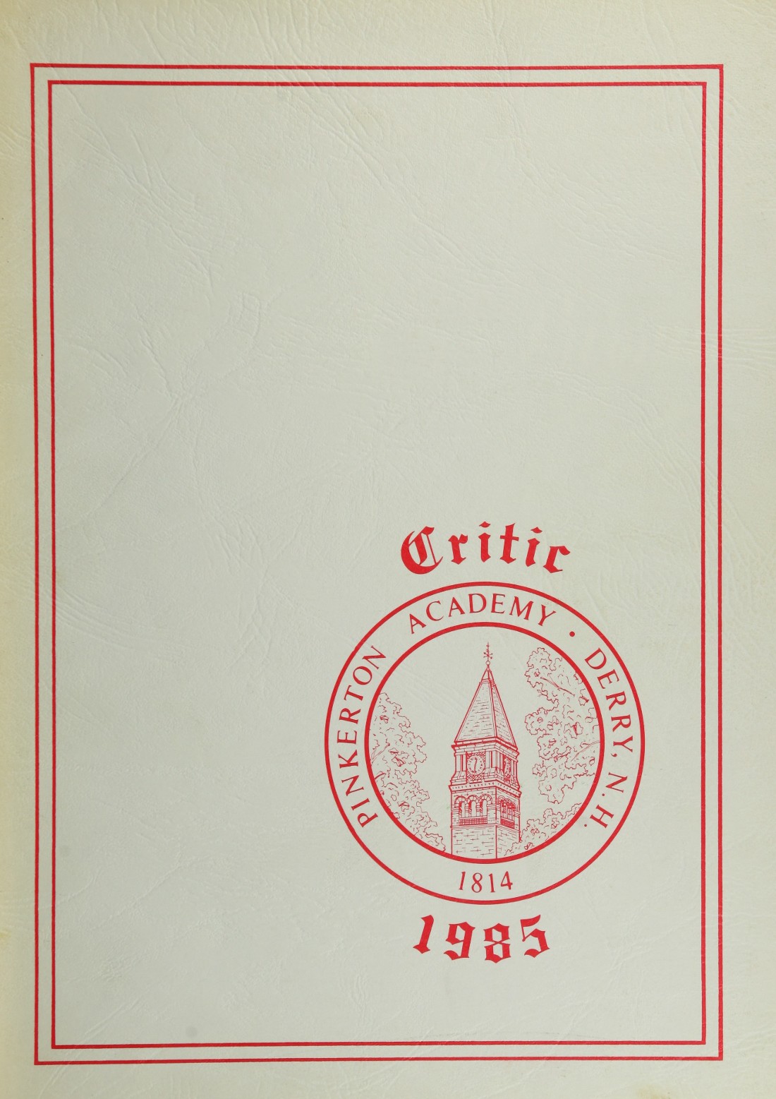 1985 yearbook from Pinkerton Academy from Derry, New Hampshire for sale