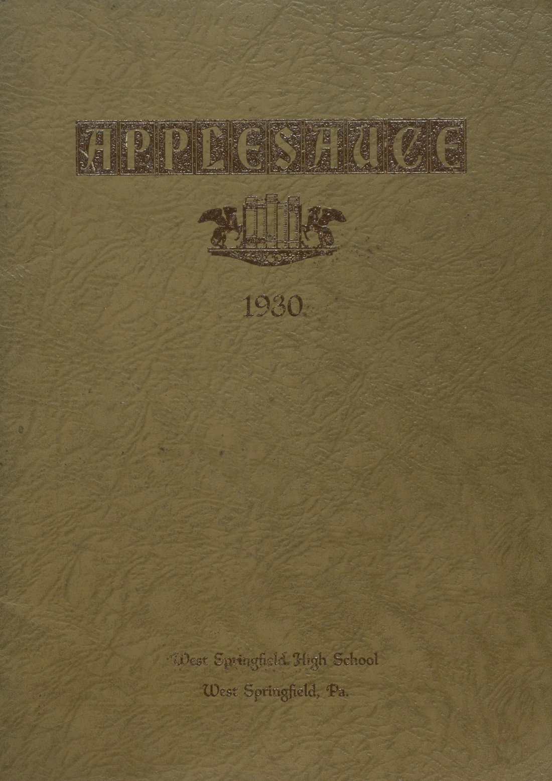 1930 yearbook from West Springfield High School from West springfield ...