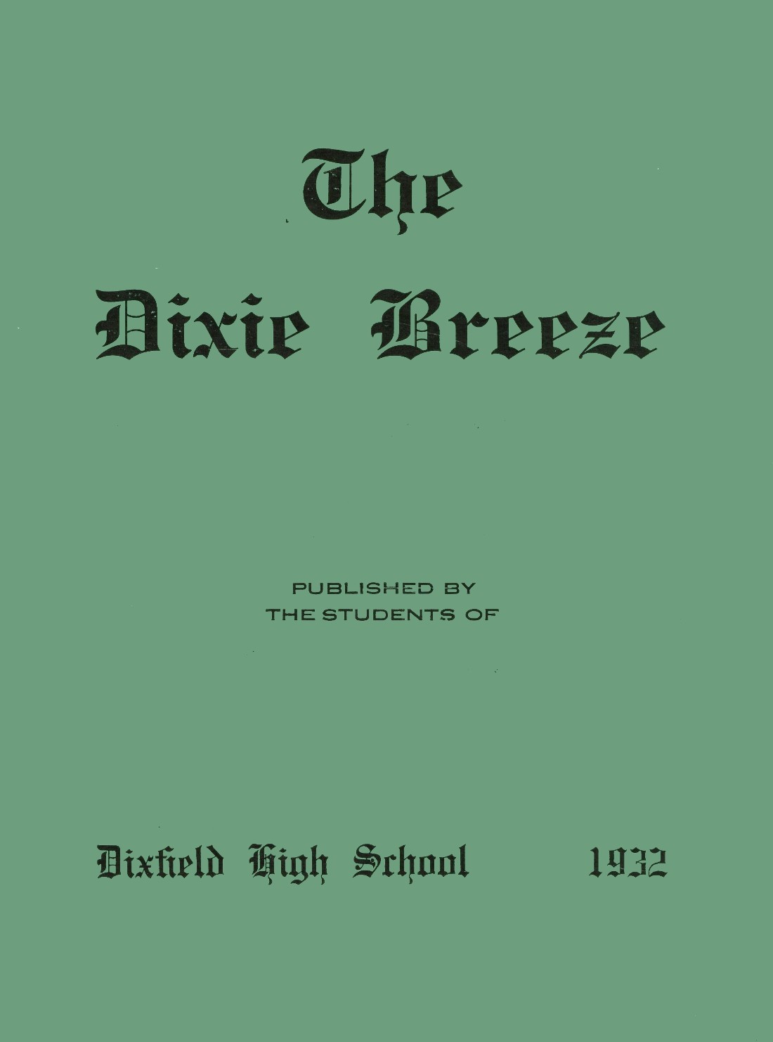 1932 yearbook from Dirigo High School from Dixfield, Maine for sale