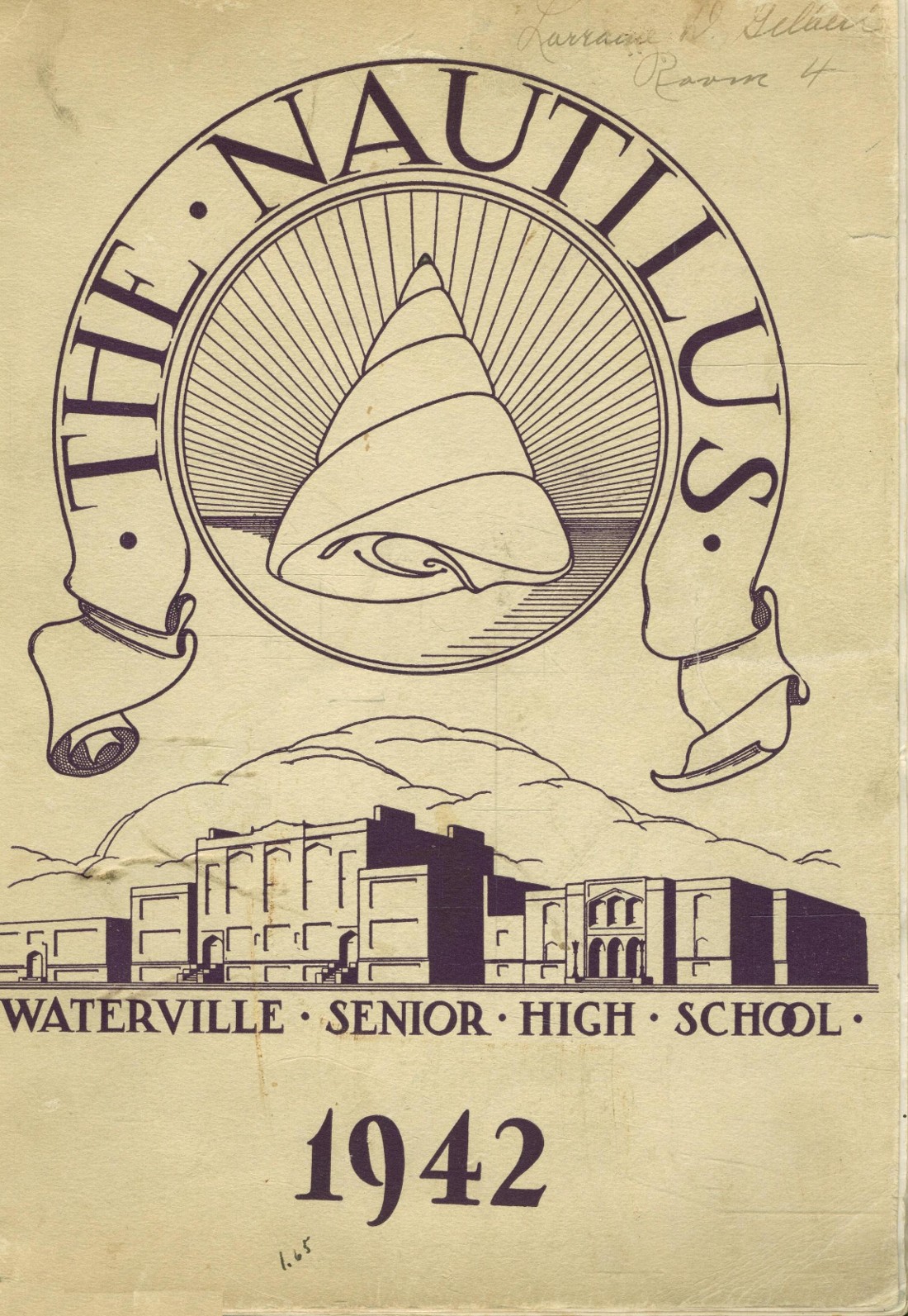 1942 yearbook from Waterville High School from Waterville, Maine for sale