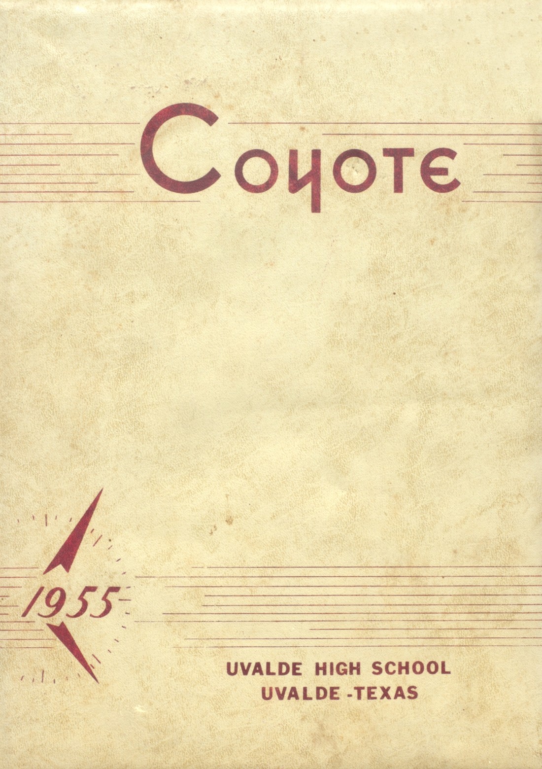 1955 yearbook from Uvalde High School from Uvalde, Texas for sale