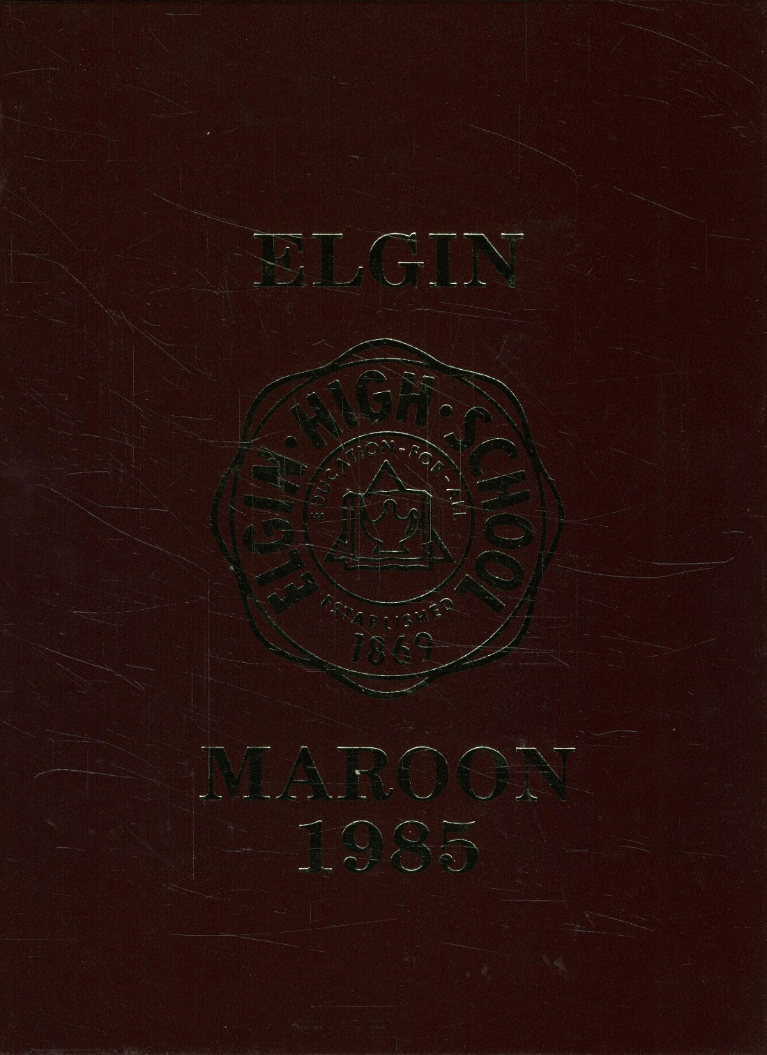 1985 yearbook from Elgin High School from Elgin, Illinois for sale