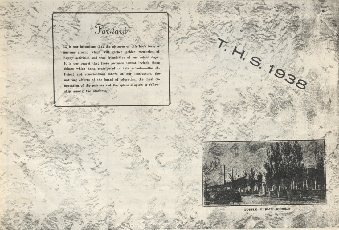 1938 yearbook from Tuttle High School from Tuttle, Oklahoma